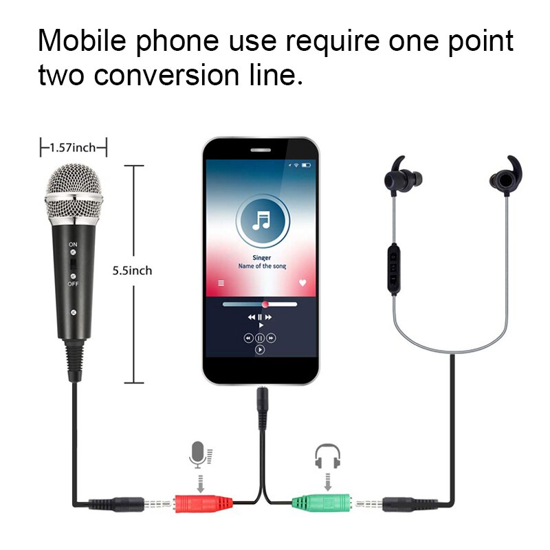 Lefon Recording Condenser Microphone Mobile Phone ... – Grandado