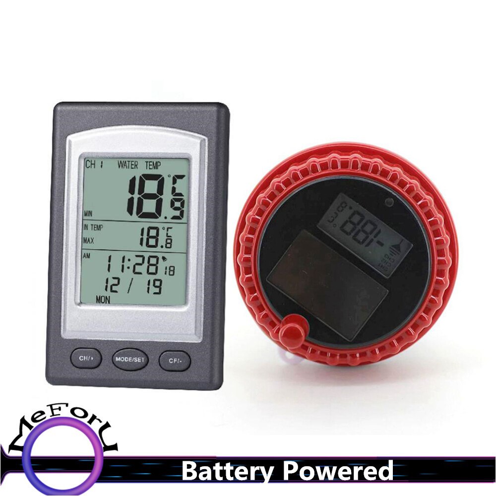 Zonnepaneel Aangedreven Draadloze Thermometer Zwem... – Grandado