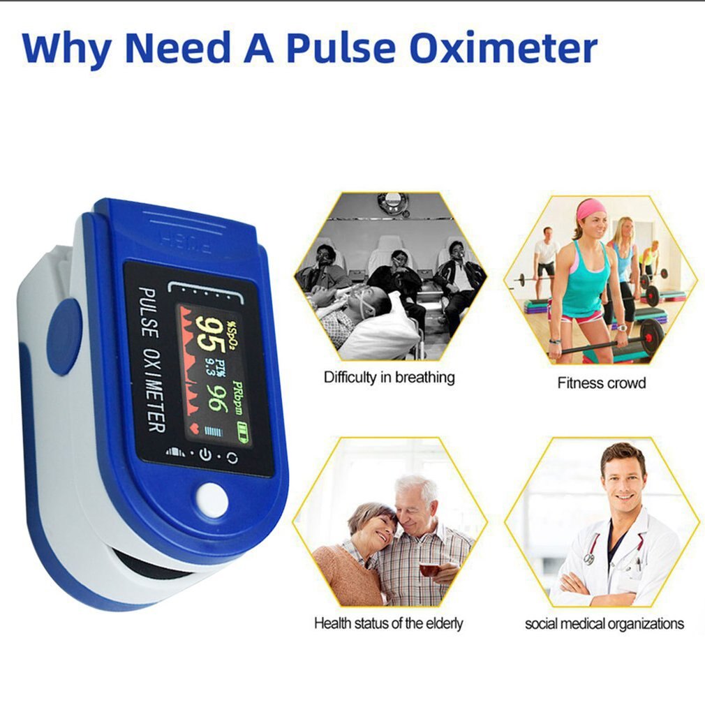 Oximeter With Strap Lanyard Fingertip Pulse Oximet... – Grandado