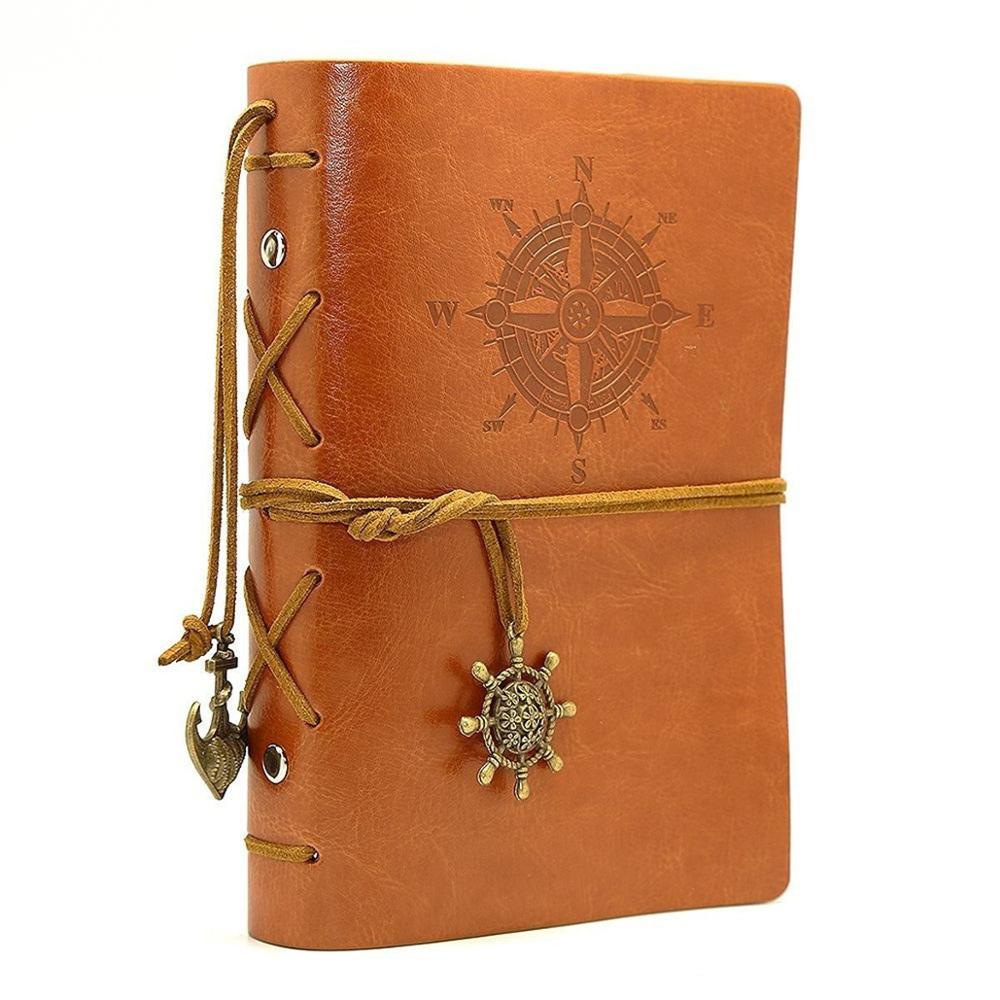 Vintage journal book travelers notebook A5 leather... – Vicedeal