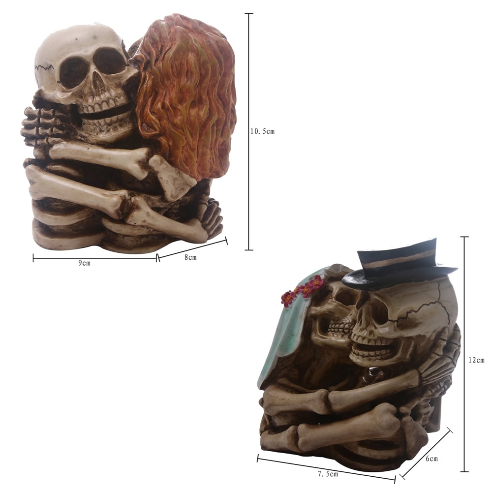 Hug Posture Skull Statue Resin Skeleton Sculpture ... – Grandado
