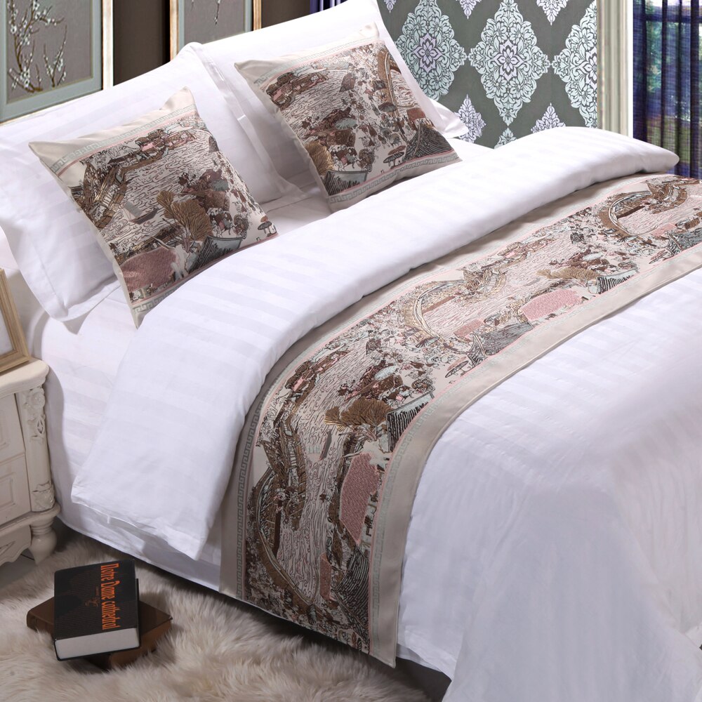 RAYUAN Polyester Bedspread Bed Runner Throw Beddin... – Vicedeal