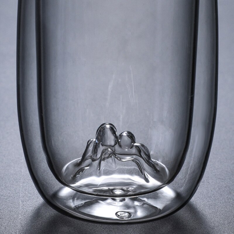 1pcs 350ml lead-free double-layer glass handmade g... – Grandado