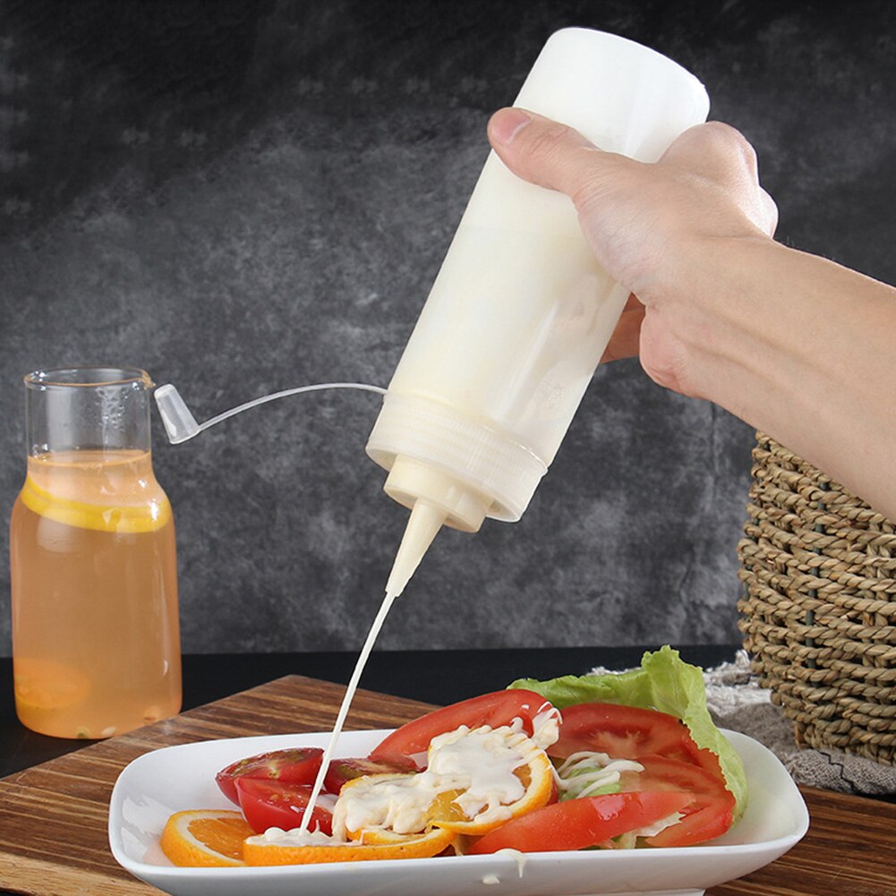 8Pcs Plastic White Squeeze Squeezy Sauce Bottle Ma... – Grandado