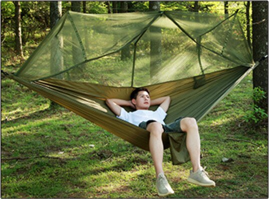 Portable Hammock with Mosquito Net Outdoor Furnitu... – Vicedeal
