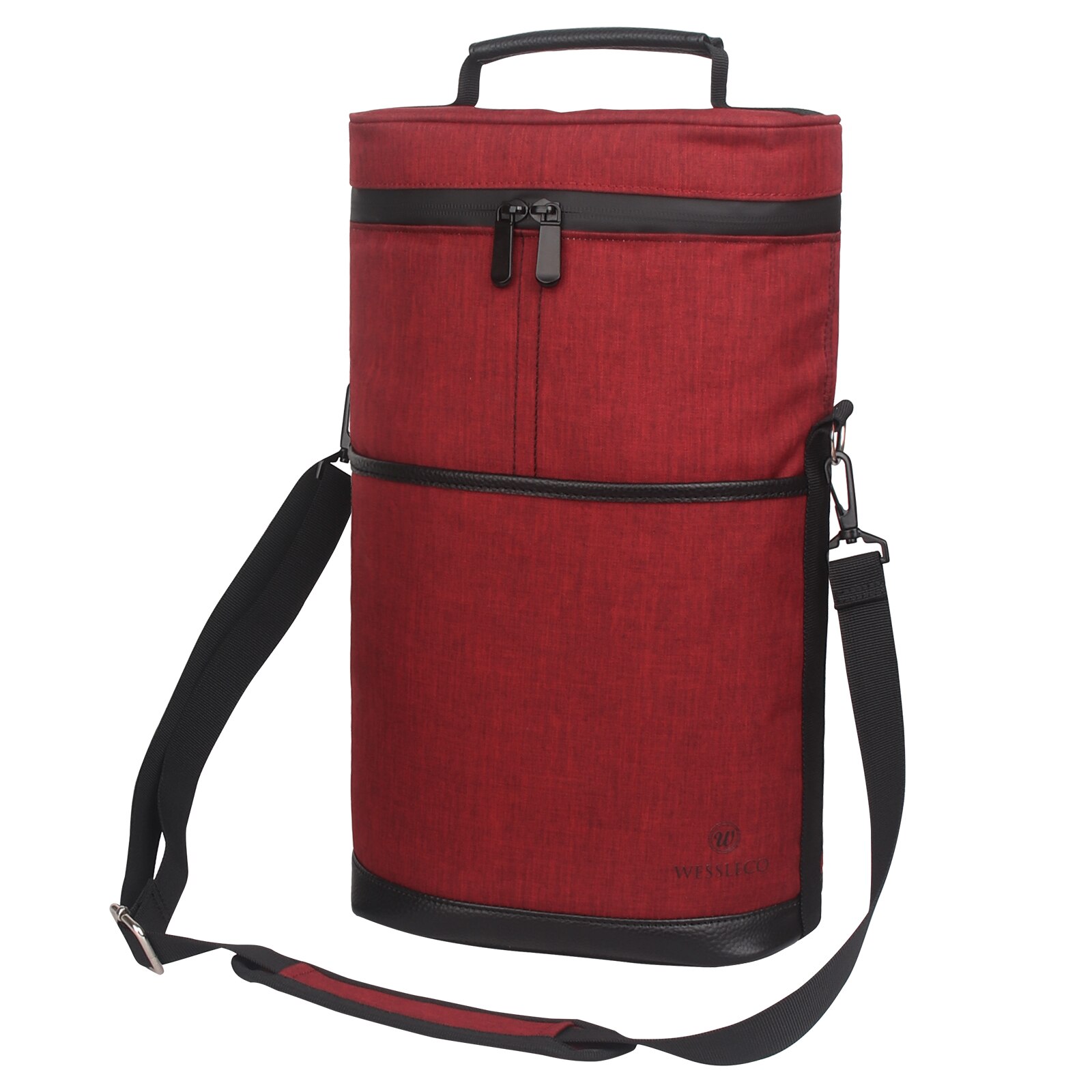 WESSLECO 2 Bottle Large Insulated Wine Carrier Bag... – Grandado