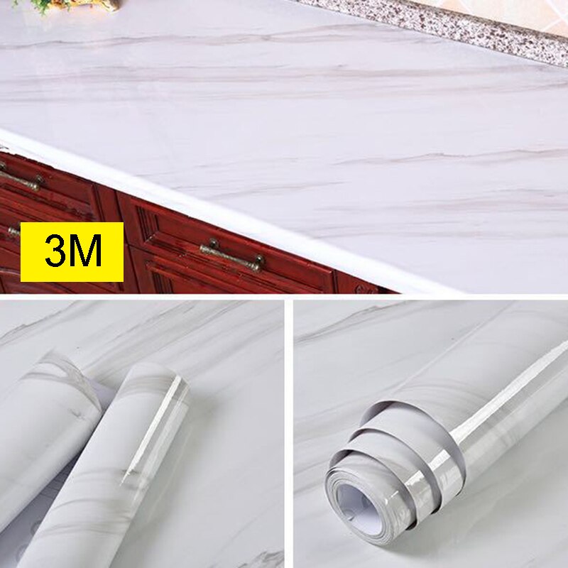 3M /5M Marble PVC Self adhesive Wallpaper Windowsi... – Vicedeal