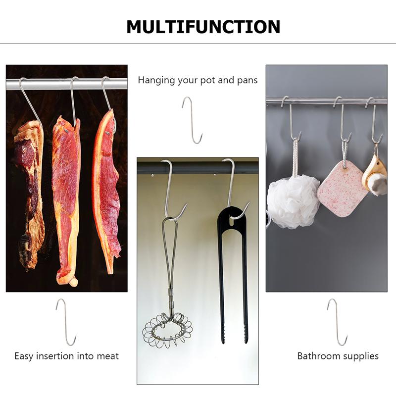 10pcs S Shaped Stainless Steel Meat Hook Chicken W... – Grandado
