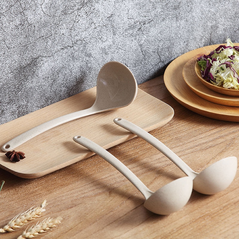 EIMAI Wheat straw Food-grade PP Soup Spoons Multif... – Grandado