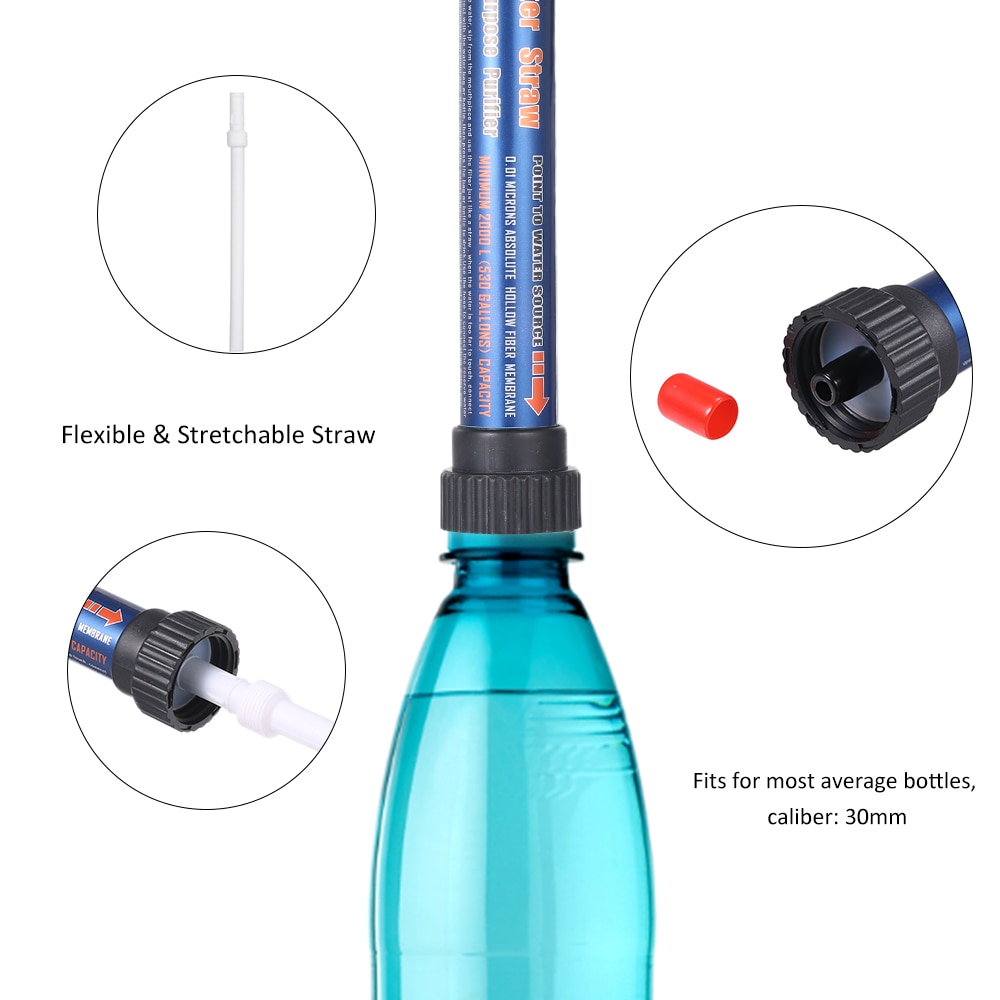 Outdoor Survival Water Filter Straw Water Purifier... – Grandado