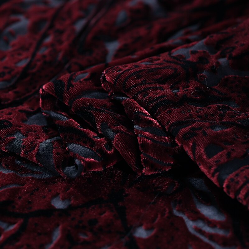 114 cm ihåliga utbränd sammetstyg high-end siden s... – Vicedeal