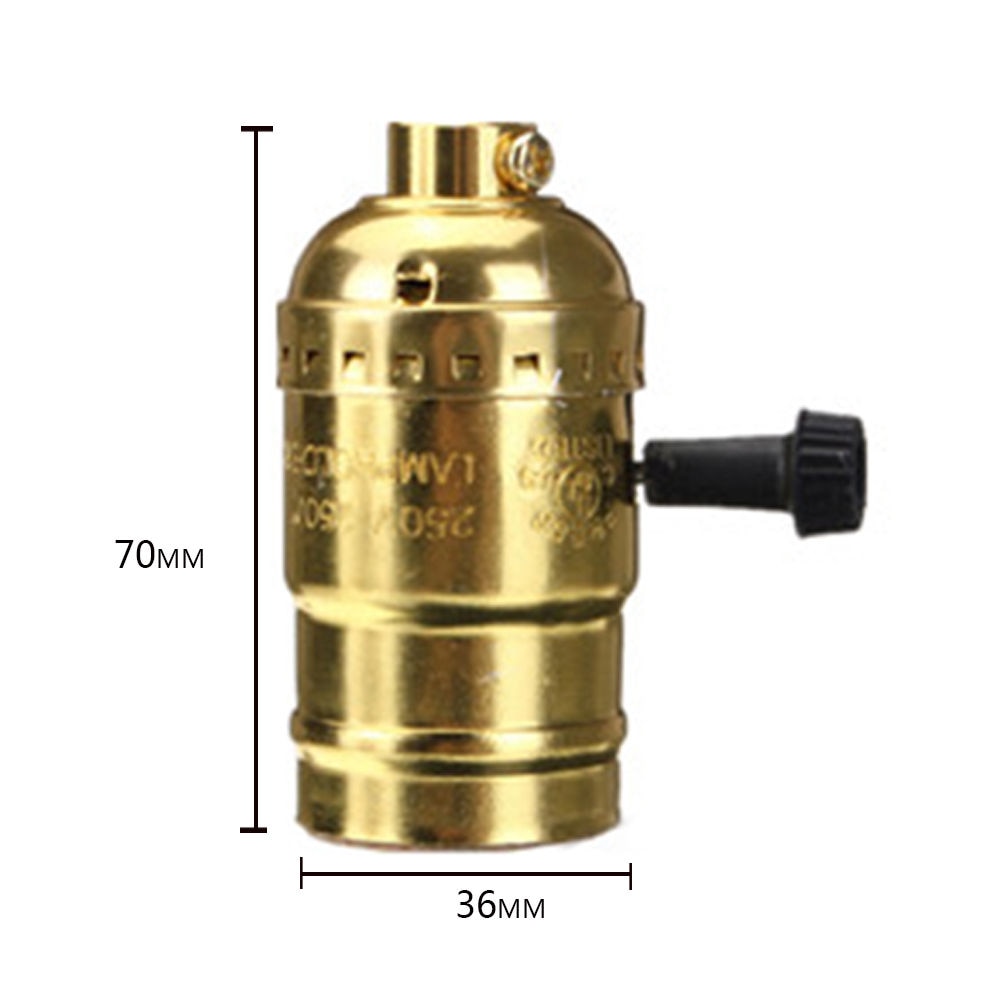 vintage E27 aluminum lamp holder socket without sw... – Grandado