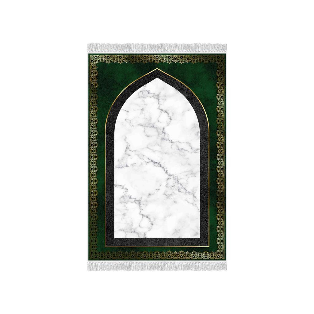 Mefhum Simple Velvet Prayer Mat Green – Grandado
