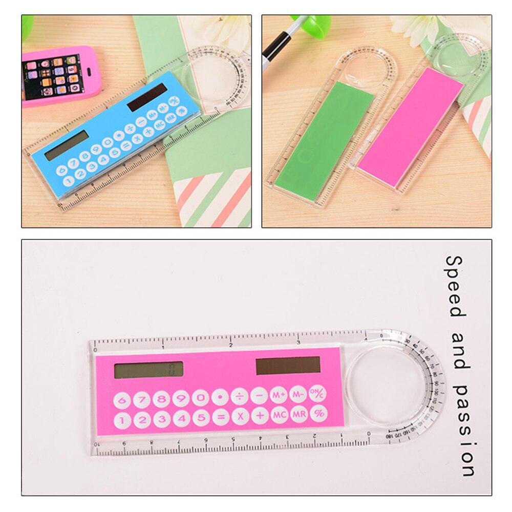 1pc 10cm Ruler Mini Calculator Ultra-thin Solar En... – Vicedeal