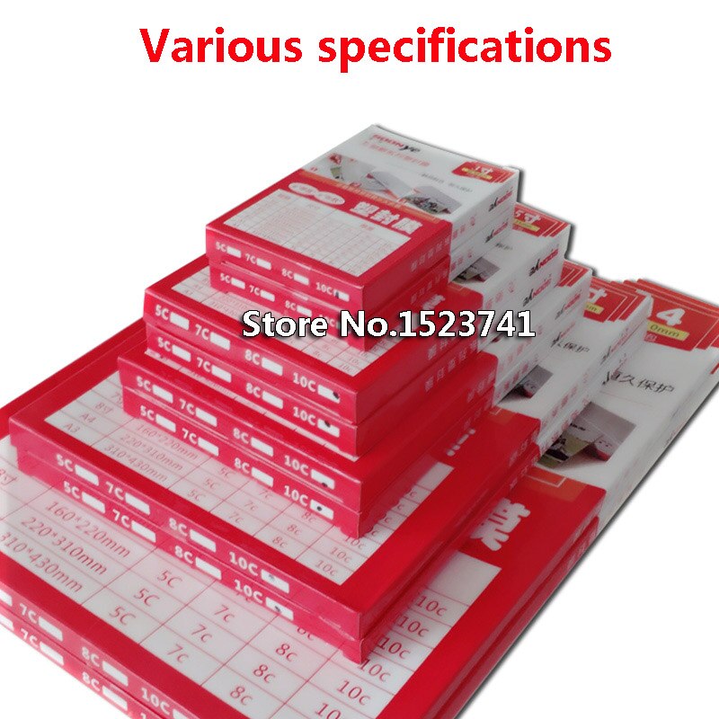 50sheets/pack 80mic 3''-8'' Laminating Film Clear ... – Vicedeal