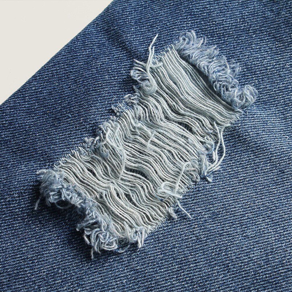 Men Jeans Drawstring Denim Ankle Length Casual Pan... – Grandado