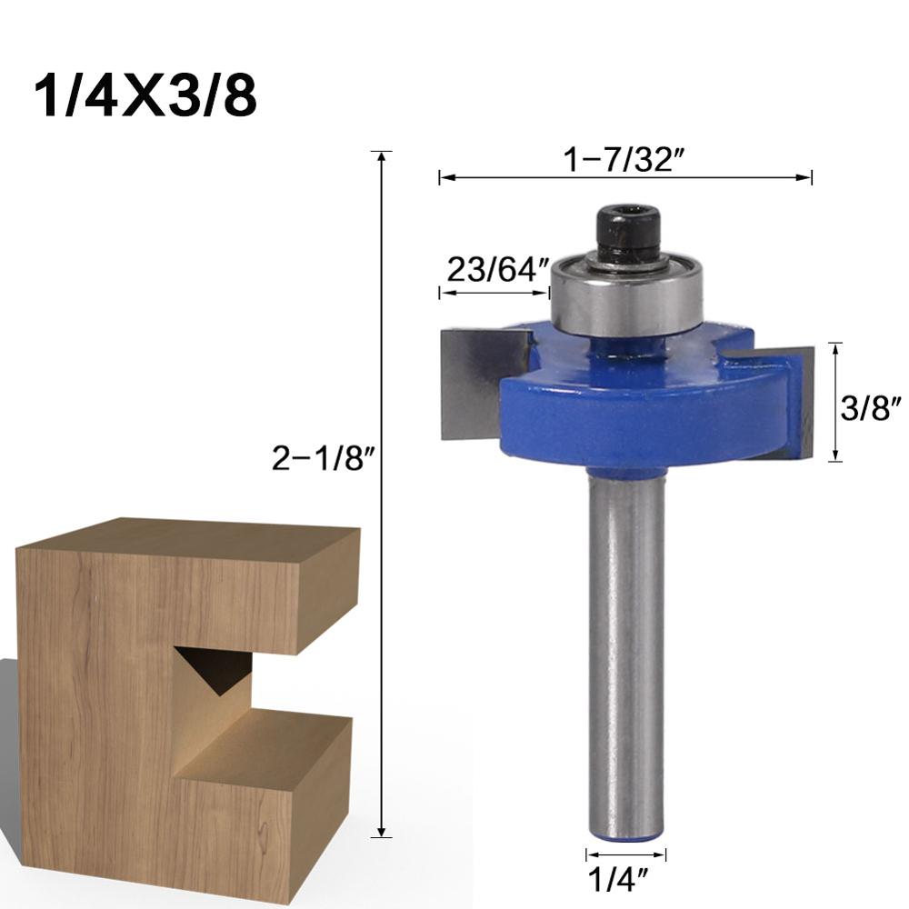 1pc 1/4 "Shank 6mm schacht T type lagers hout free... – Grandado
