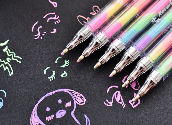 Kleur veranderende Highlighter 6 pennen/set, ronde... – Vicedeal