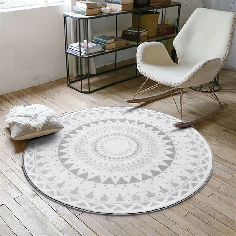 Nordic Gray Series Round Carpets For Living Room C... – Vicedeal