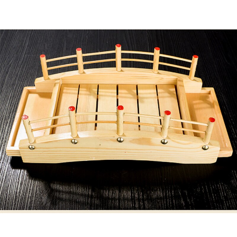 wooden wood Cuisine Sushi Bridge Boats Pine Sushi ... – Grandado