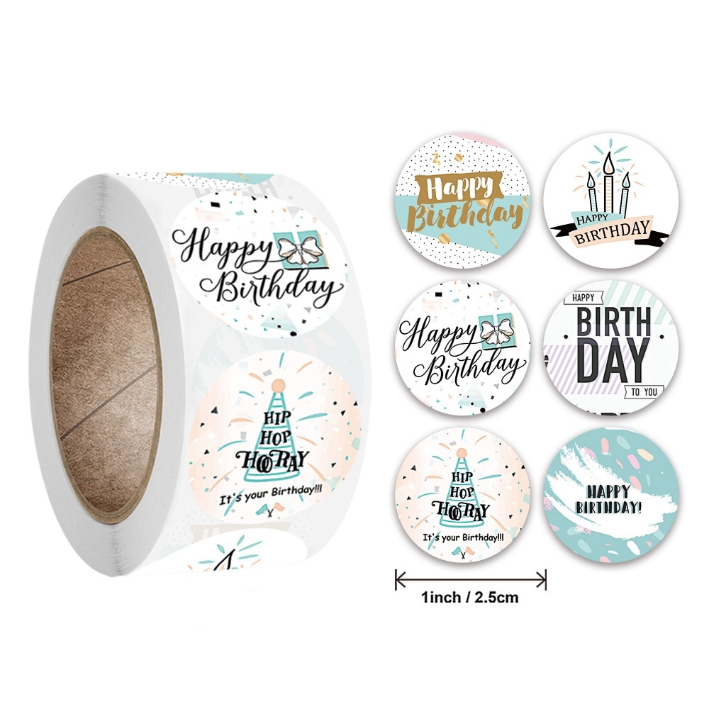 500pcs 1 Inch Cartoon Happy Birthday Stickers for ... – Vicedeal