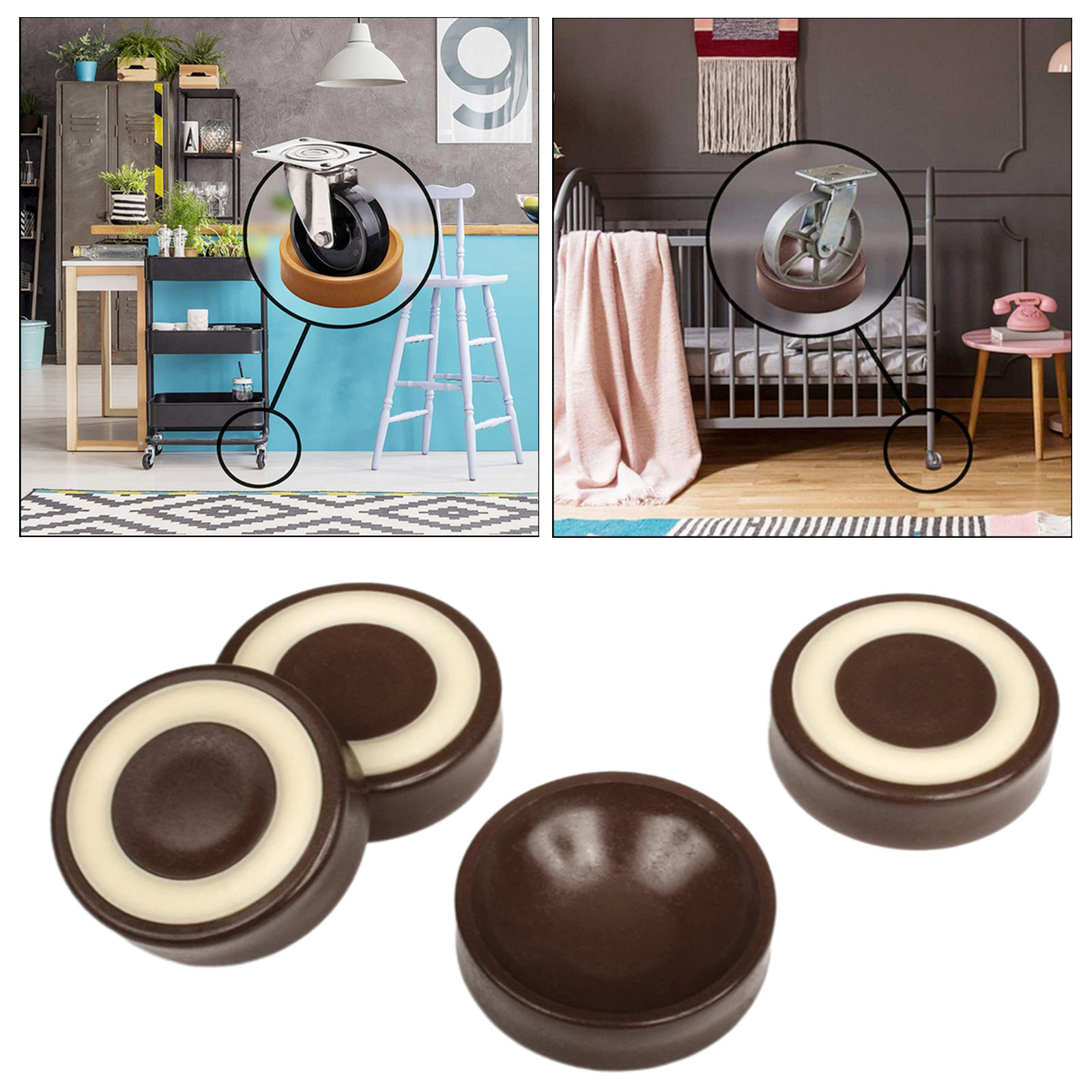 Furniture Wheel Gripper Cups Coasters 43mm Furnitu... – Grandado