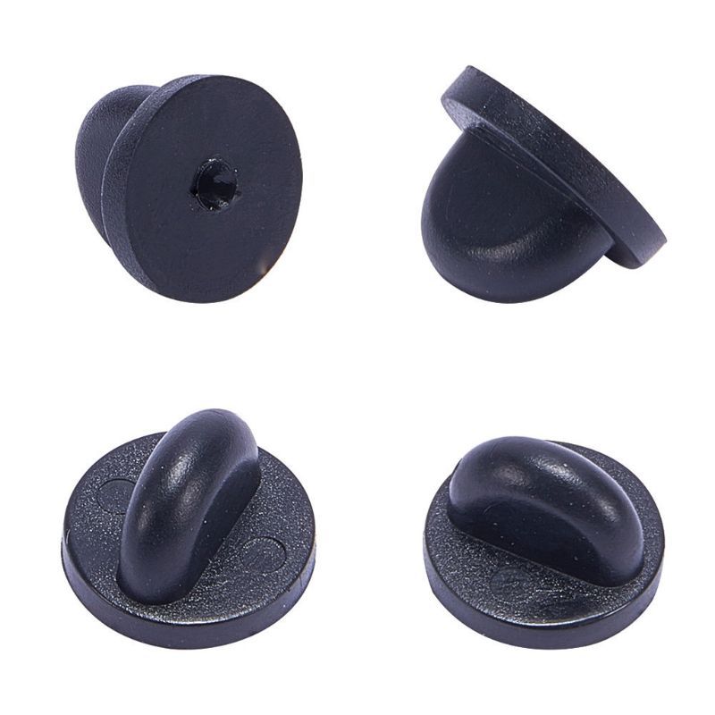 100Pcs PVC Rubber Pin Backs Comfort Fit Tie Tack L... – Grandado
