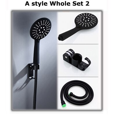 Adjustable Black Shower Head Shower Riser Slide Ba... – Grandado