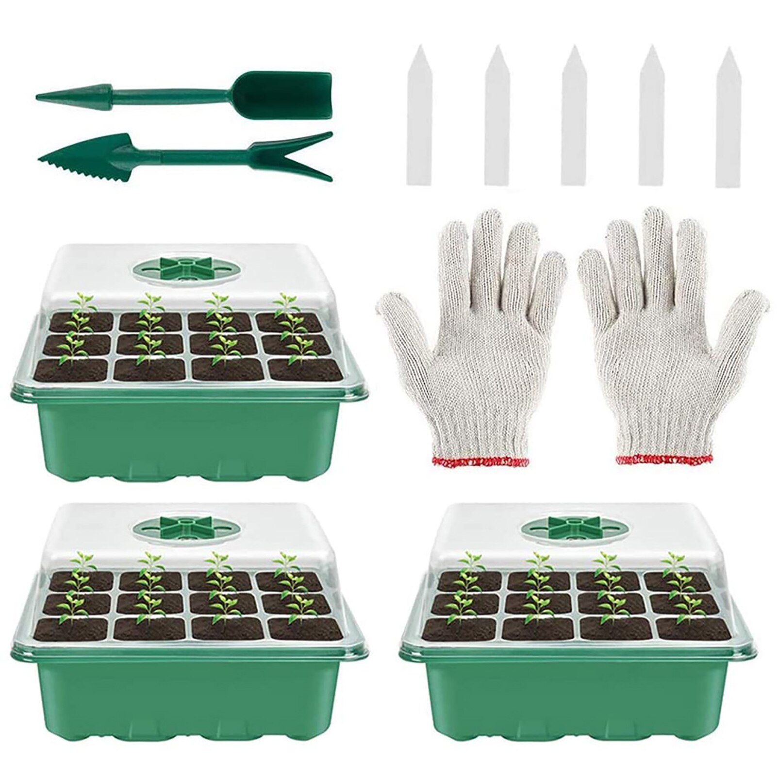 Seed Starter Kit Plant Propagator Tray Set Germina... – Grandado