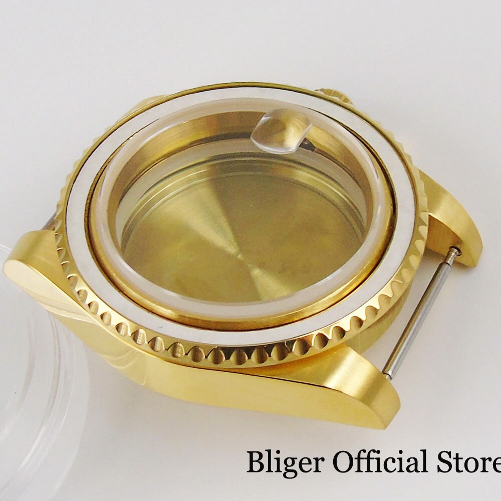 Gold Coated 40mm Watch Case Sapphire Crystal Fit N... – Grandado