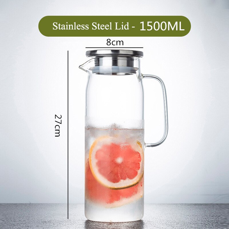 1.5L Glasses Cold Water Bottle Kitchen Kettle Jars... – Grandado
