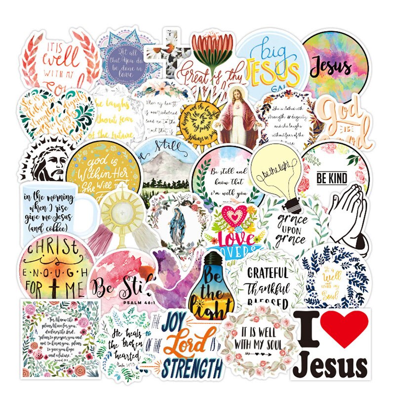 50Pcs Christendom Zegen God Jezus Houdt U Stickers... – Vicedeal