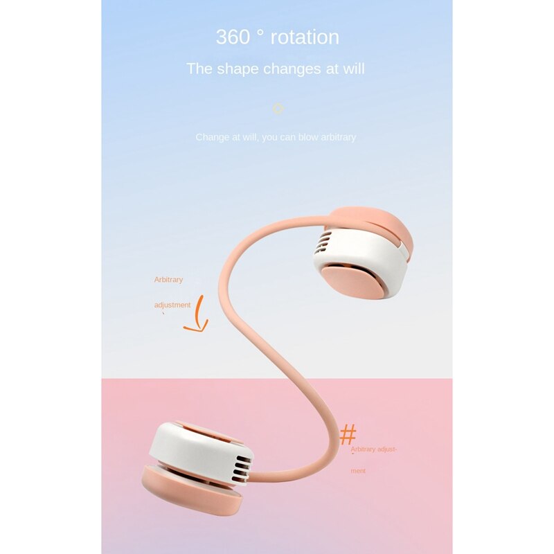 Mini Neck Fan Portable Bladeless Fan USB Rechargea... – Vicedeal