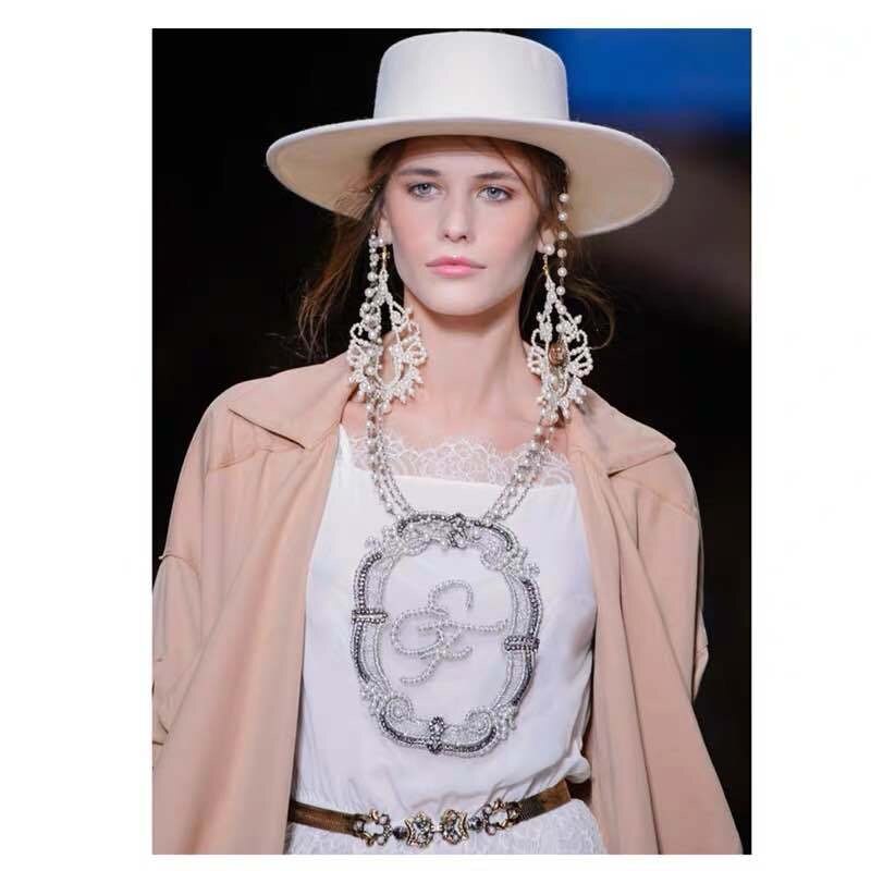 Classical Wide Brim Big Fedoras Women Winter Wool ... – Vicedeal