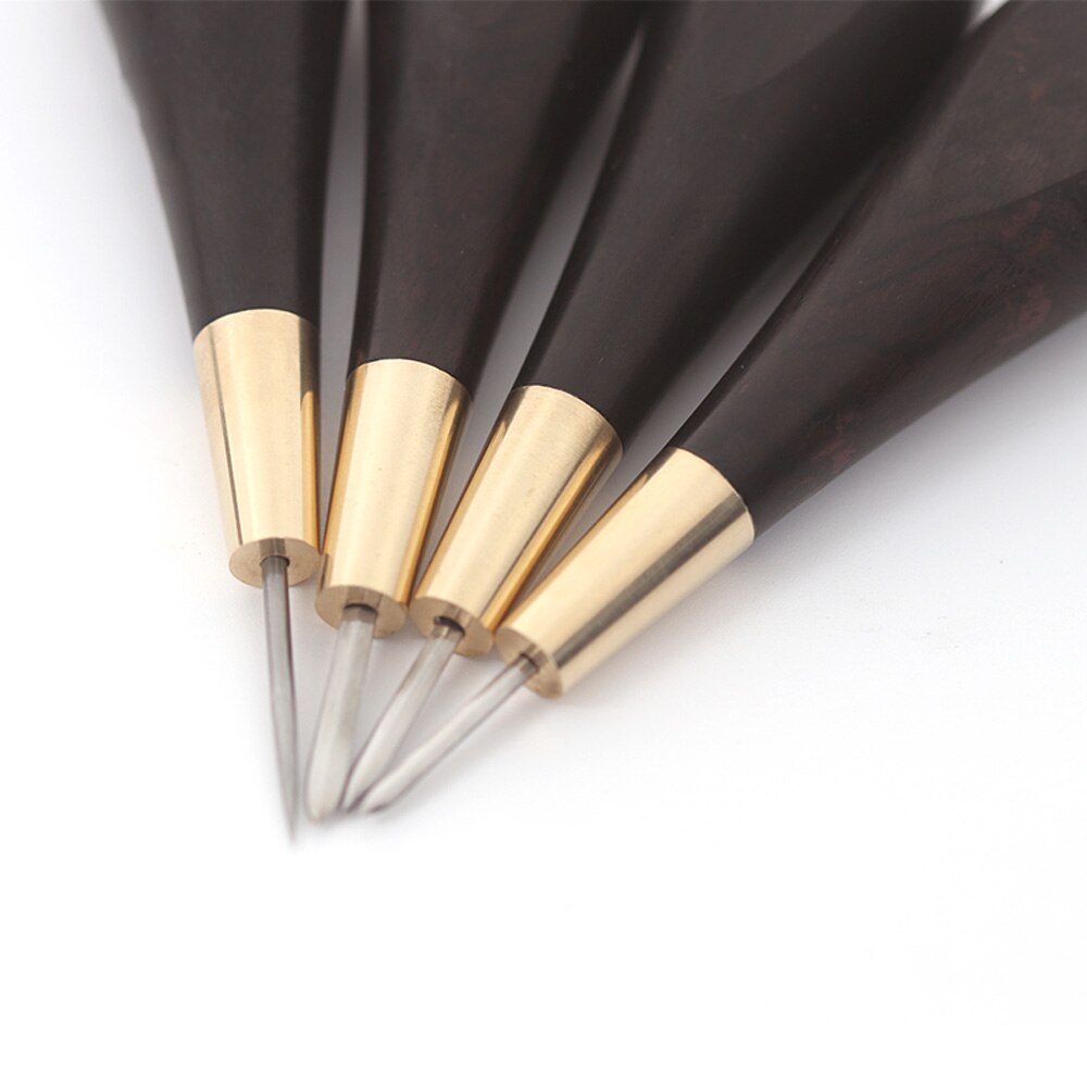 Ebony awl, diamond cone, leather tool, hand-stitch... – Grandado