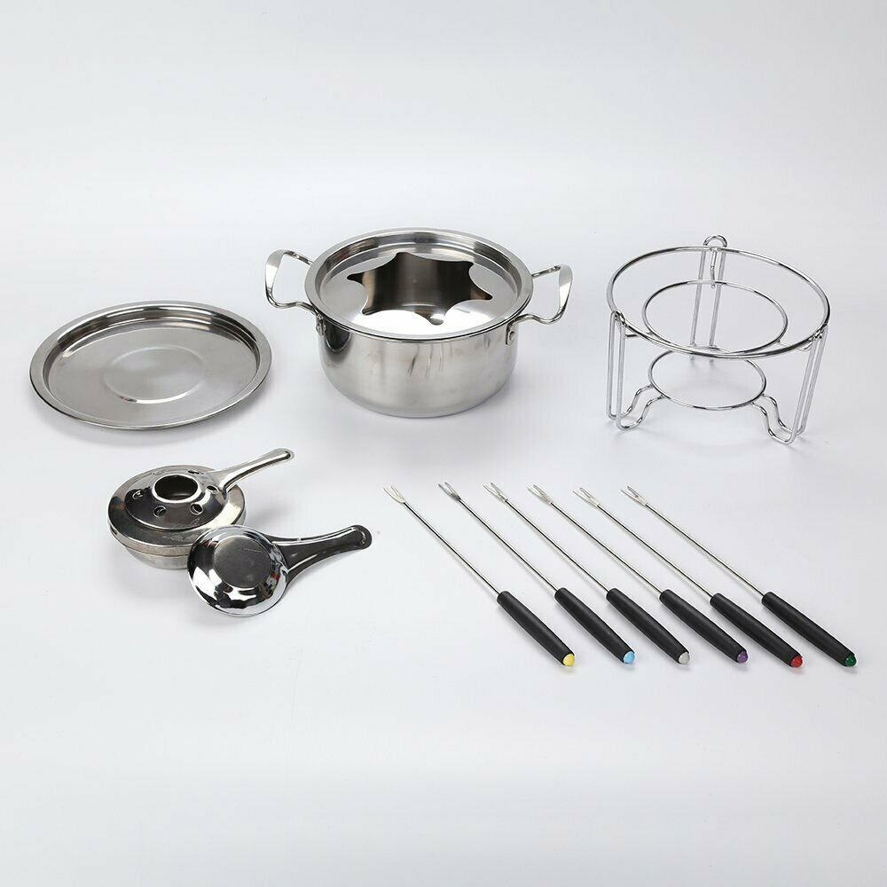 Stainless Steel Cheese Chocolate Fondue Set Meltin... – Vicedeal