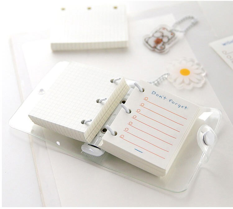 Mini 3Holes 6x8cm Refill Paper Loose Leaf Notebook... – Vicedeal