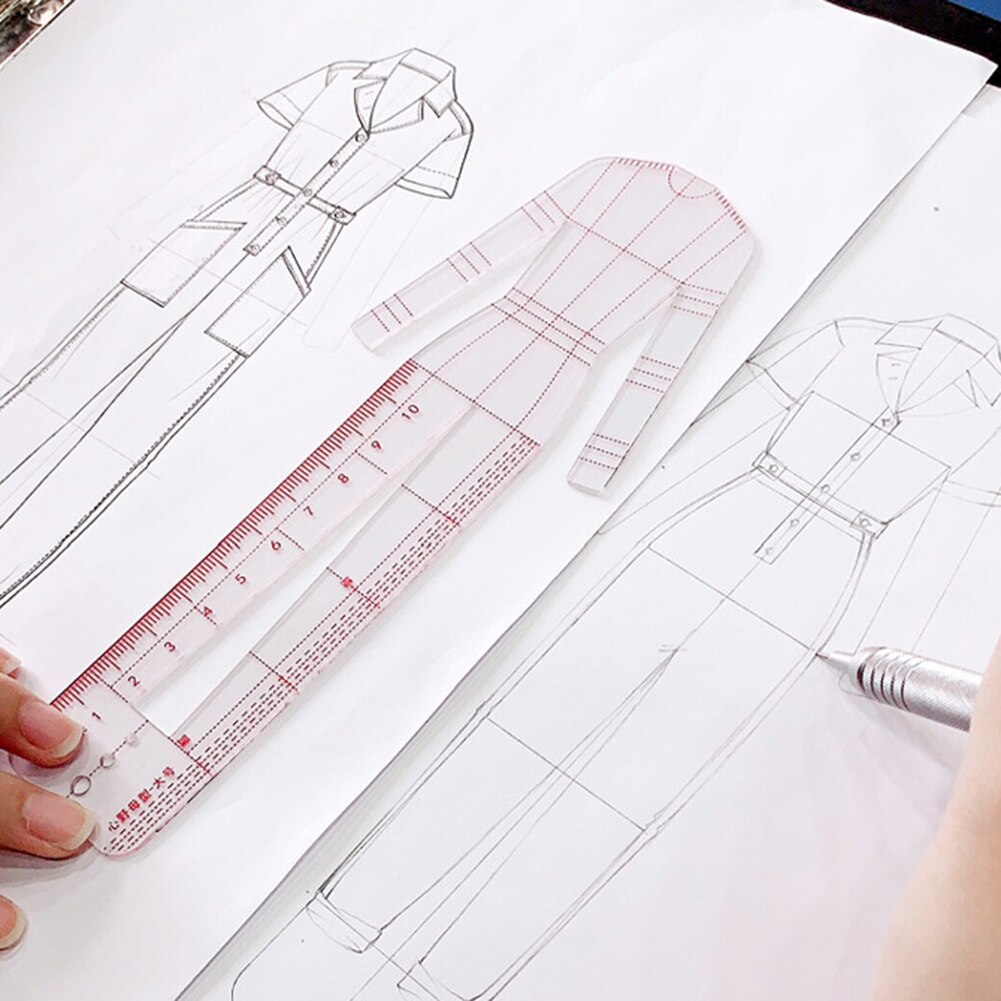 3/4/5pcs Clothes chart template ruler Women Drawin... – Grandado