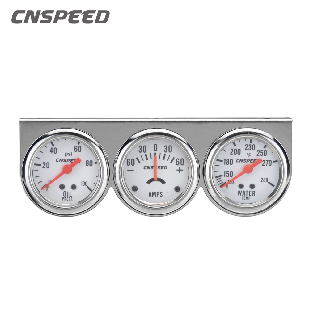 CNSPEED 2inch Chrome Panel Oil Pressure gauge Wate... – Vicedeal