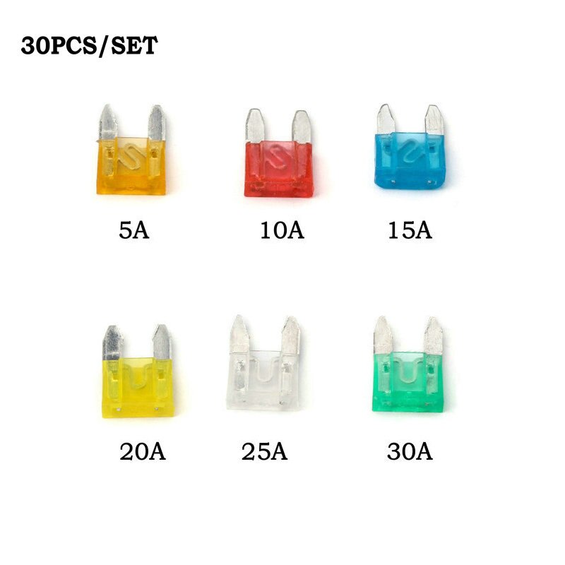 Auto Car Fuse Box 30PCS 5A-30A Car Auto Blade Mini... – Grandado