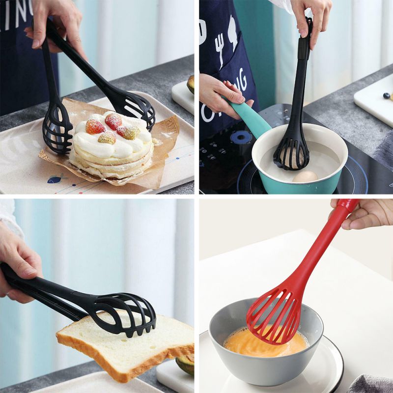 Multifunctional Egg Beater Nylon Food Tongs Manual... – Vicedeal