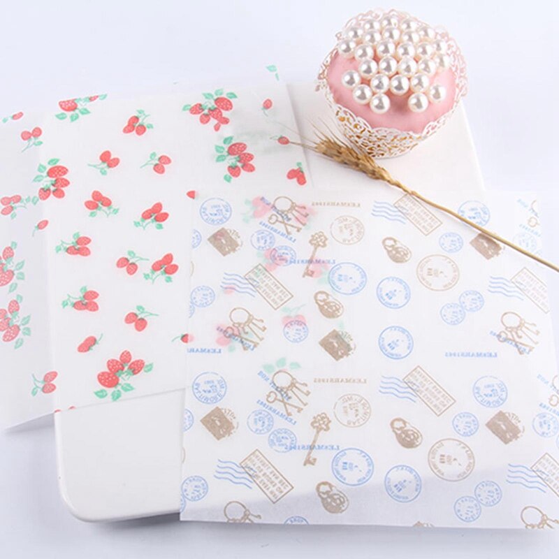 50pcs Oil-Proof Wax Paper Food Wrapper Paper Bread... – Grandado