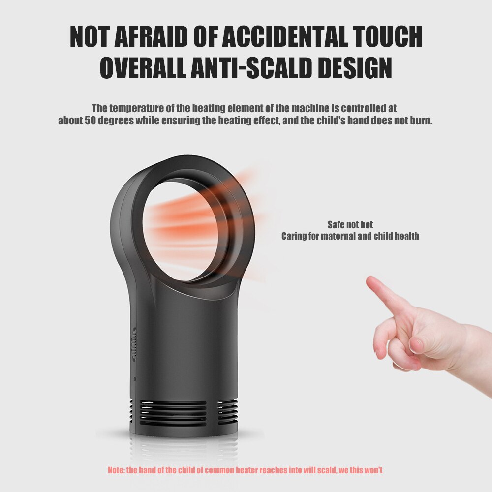 Leafless Electric Fan Home Desktop Bladeless Heate... – Grandado