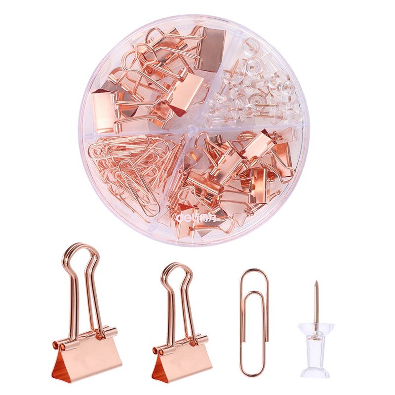For 72Pcs Binder Clips Paper Clips Push Pins Setsw... – Grandado
