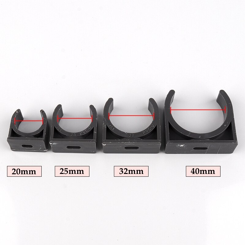 20 ~ 100 Pcs Id 20 ~ 40 Mm Pvc Grijs Buisklem Irri... – Vicedeal