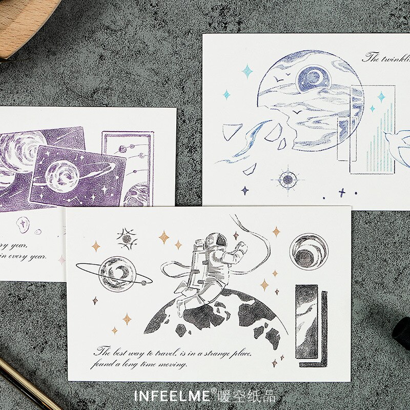 30 unids/set universo serie Planet postal creativa... – Grandado