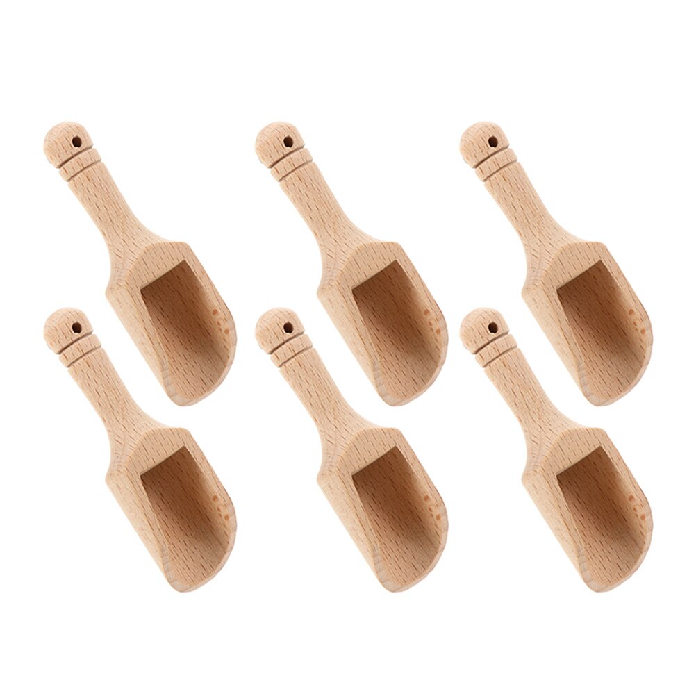 6Pcs Spoons Small Salt Spoons Salt Spoons Wooden B... – Vicedeal