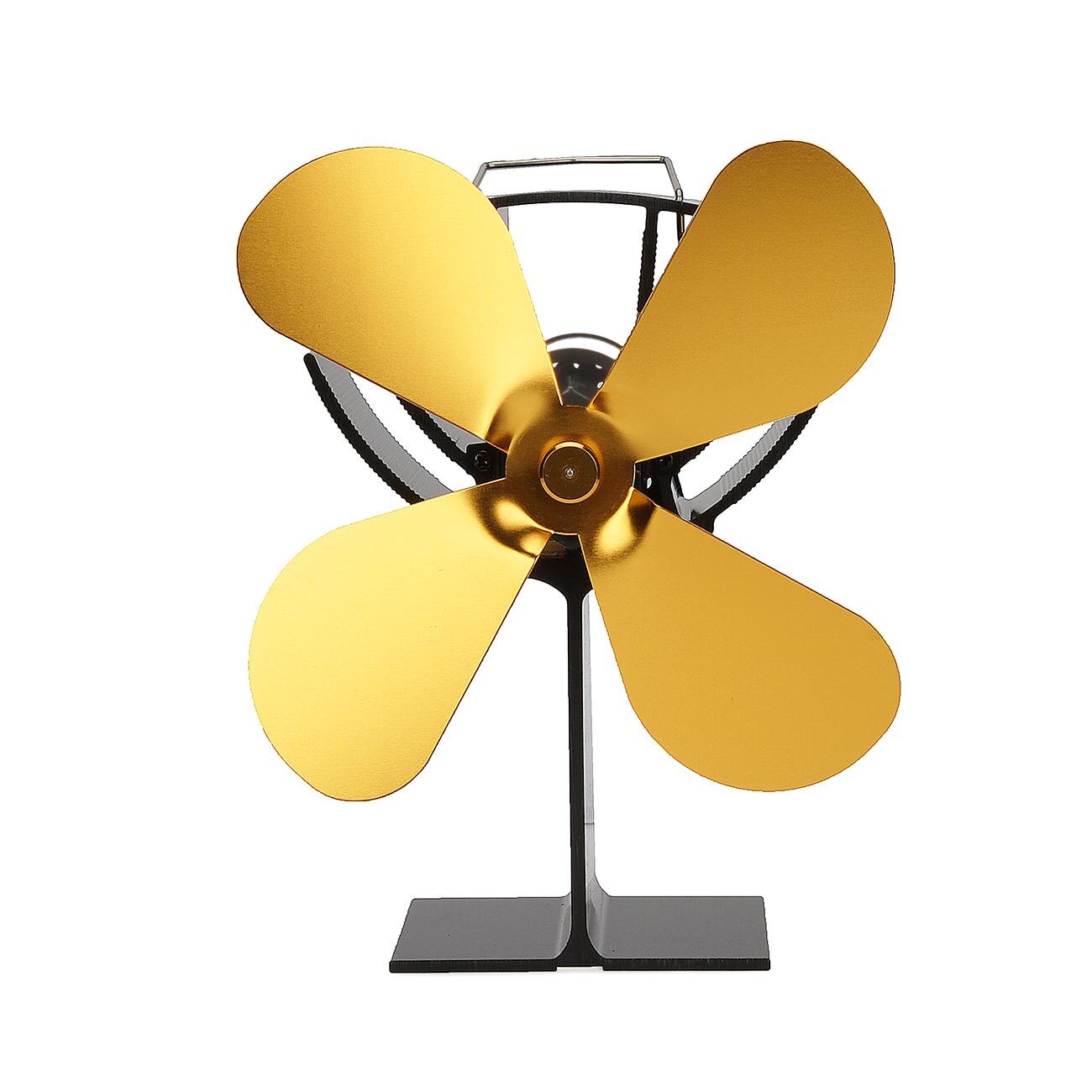 4-Blade Heat Powered Wood Stove Fan Gauge for Heat... – Grandado