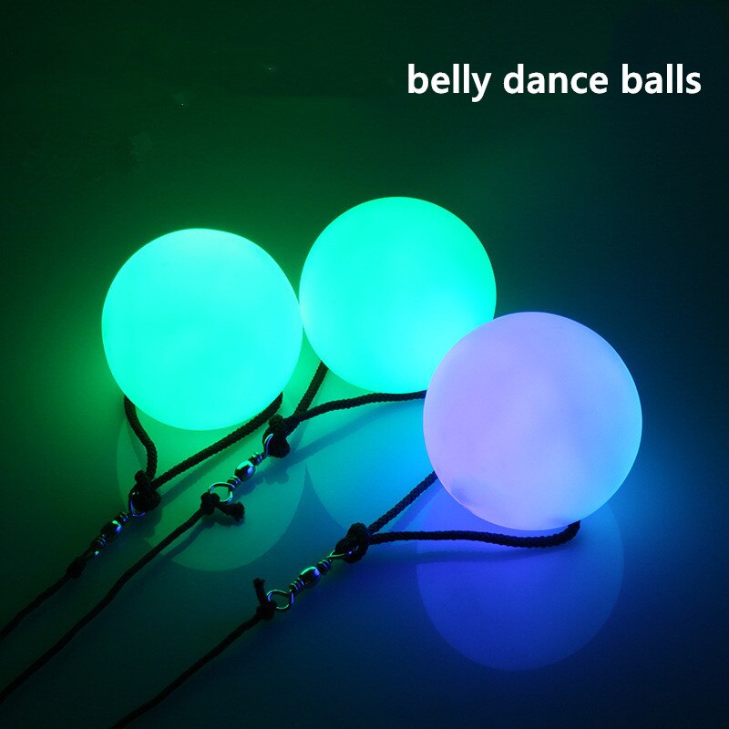 1 pair belly dance balls RGB glow LED POI thrown b... – Grandado