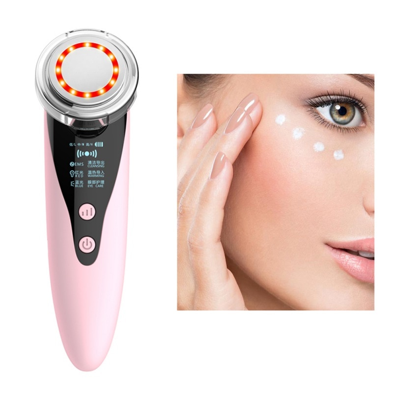 LED Face Beauty Massager Cold Hammer Ultrasonic Cr... – Vicedeal